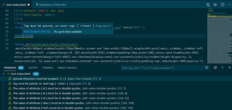VSCode で HTML の文法チェックを行う拡張機能 HTMLHint | Lonely Mobiler